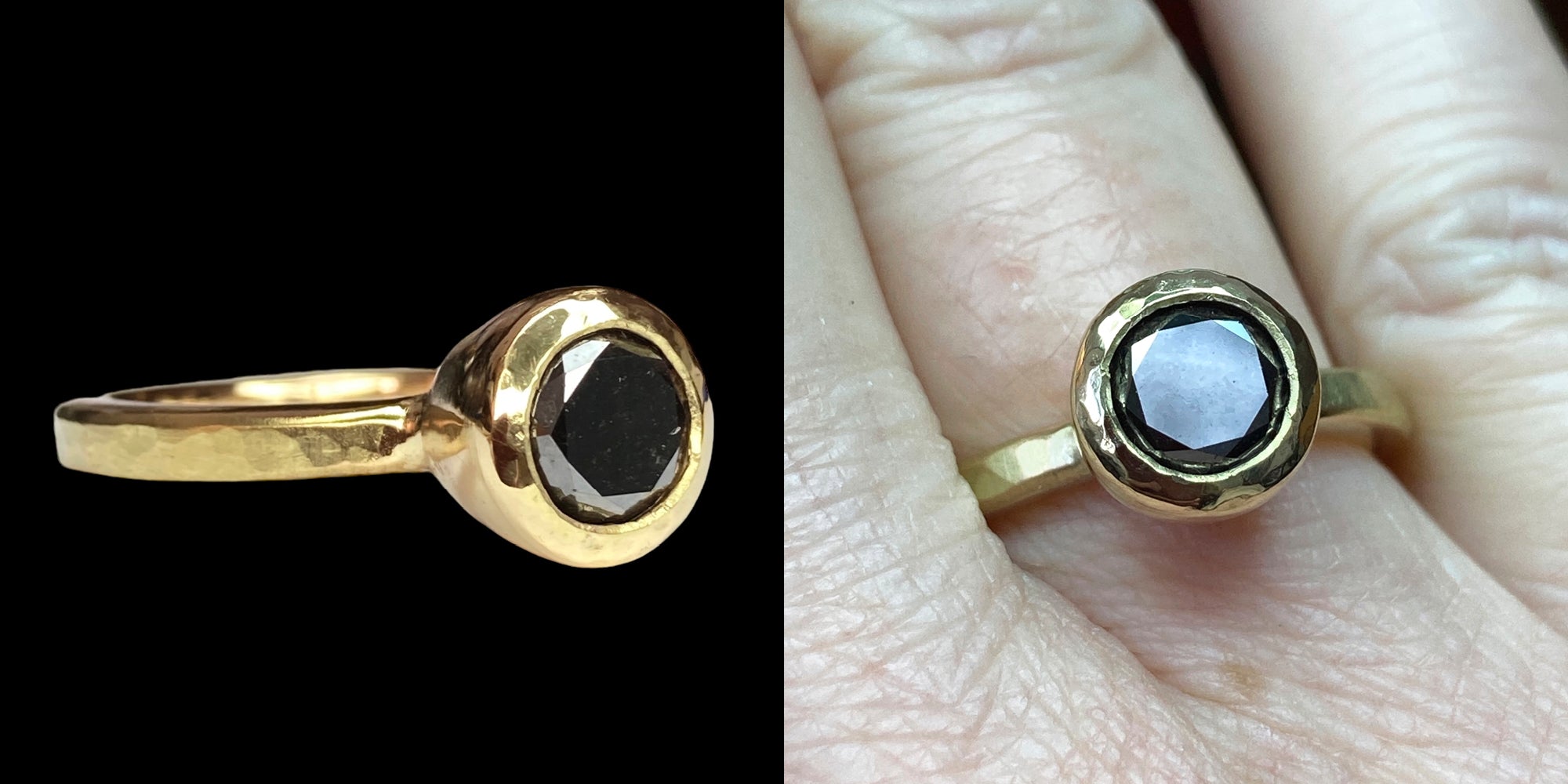 Bespoke Black Diamond Ring – Deborah Murdoch